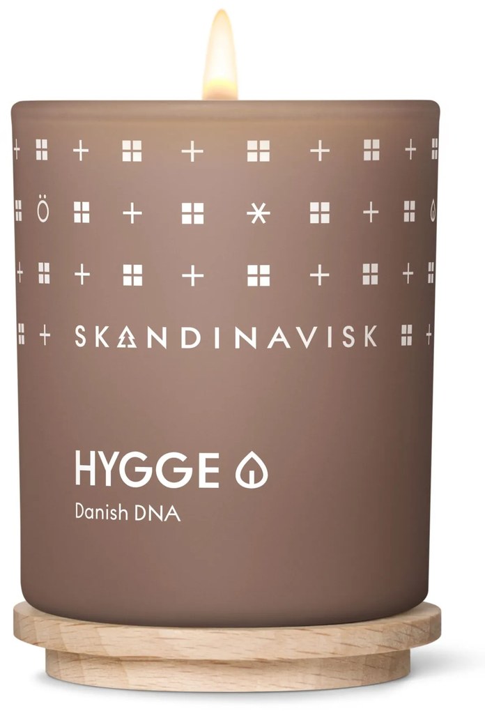 SKANDINAVISK Vonná svíčka HYGGE (útulno) 65 g, béžová barva, sklo, vosk