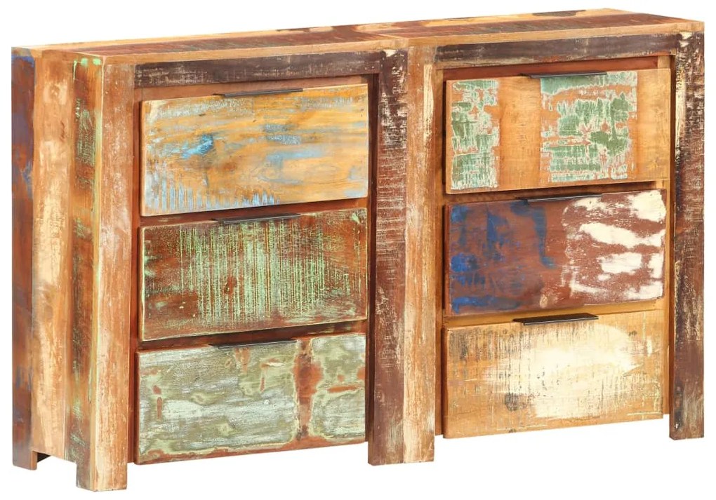 Skříňka se zásuvkami Linton - masivní recyklované dřevo | 118x33x75 cm