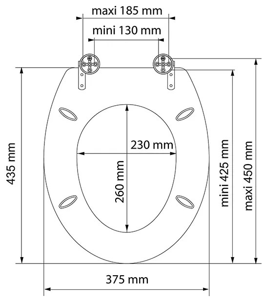 Eisl Sanitär WC prkénko MDF Soft Close Blue Wood 80536