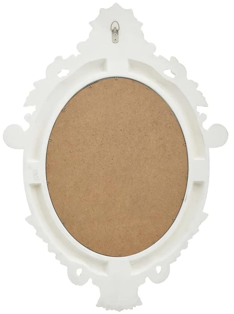 Nástěnné zrcadlo zámecký styl 56 x 76 cm bílé - Default Title