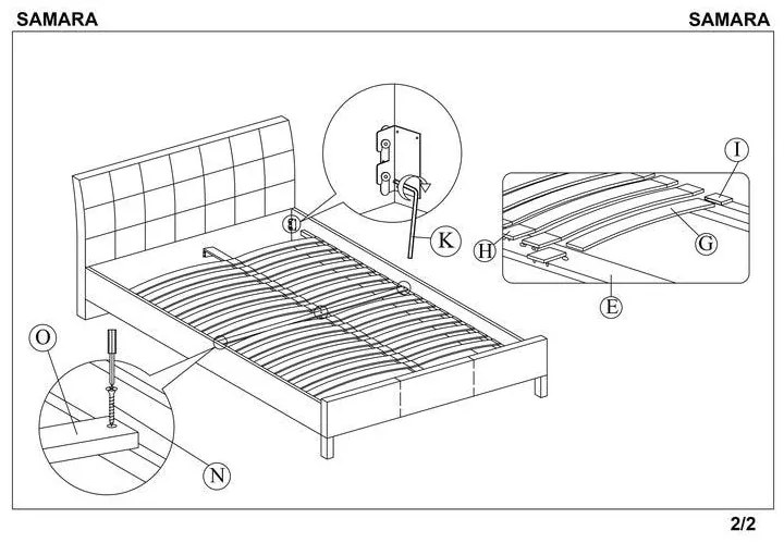 Halmar Postel SAMARA 160 x 200 + rošt zdarma! - tmavě hnědá