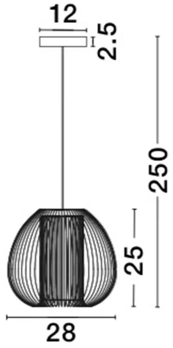 Nova Luce Závěsné svítidlo DESIRE, E27 1x12W Barva: Bílá
