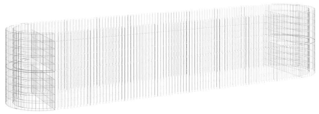 vidaXL Gabionový vyvýšený záhon pozinkované železo 500 x 100 x 100 cm