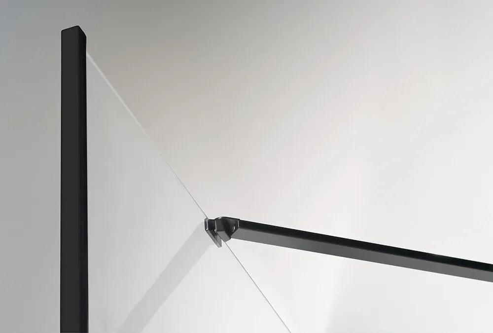 Polysan ZOOM LINE BLACK boční stěna 900mm, čiré sklo ZL3290B