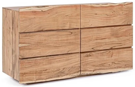 BIZZOTTO dřevěná komoda ARON 6 zásuvek