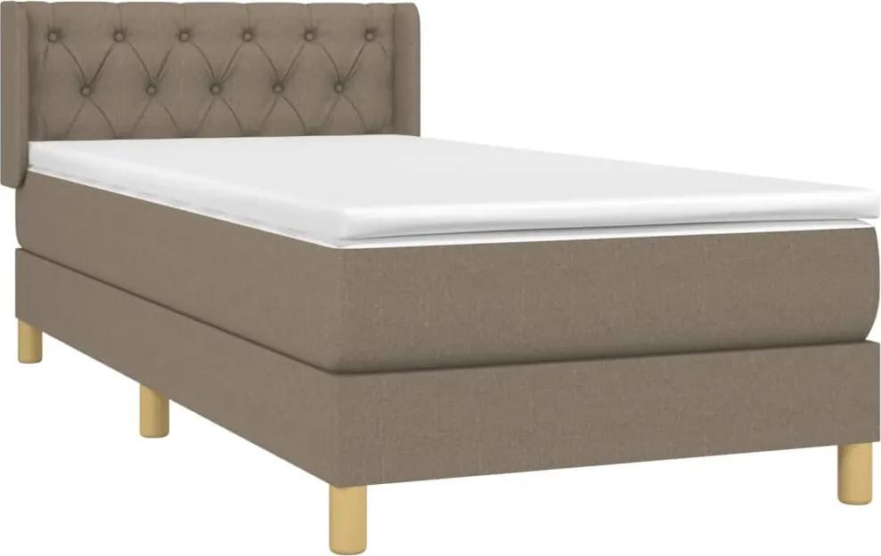 vidaXL Box spring postel s matrací 80 x 200 cm textil [3130469] Barva: světle šedá