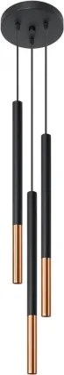 Lustr SOLLUX Mozaica 3p G9 3x40W bez zdroje SL.0890 černá/měď