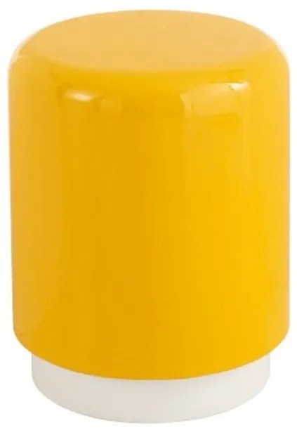 Žlutá kovová stolička Lacquer yellow - Ø 35*45 cm