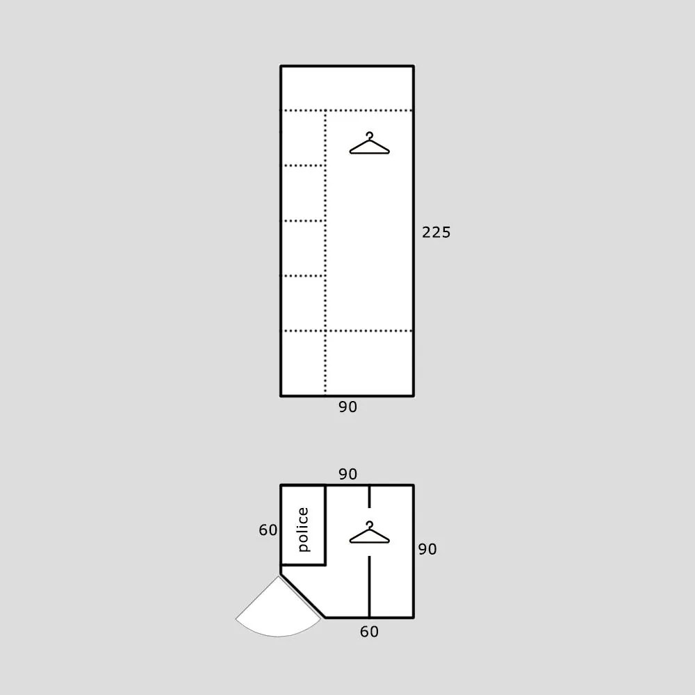 Skříň REA AMY 32/225 Dekor: GRAPHITE