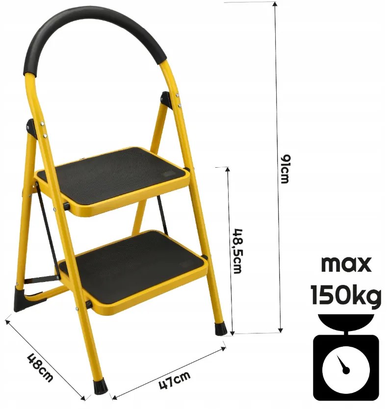 CROWNMAN Skládací žebřík Vysoce kvalitní nosnost 150 kg
