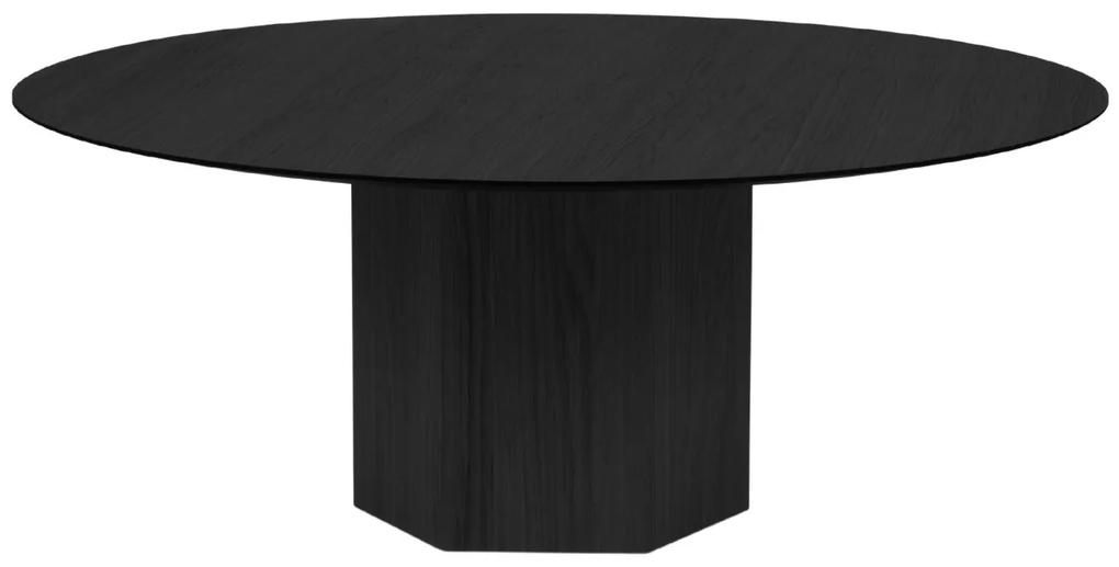 OnaDnes -20% Černý dubový kulatý konferenční stolek Micadoni Sahara 100 cm