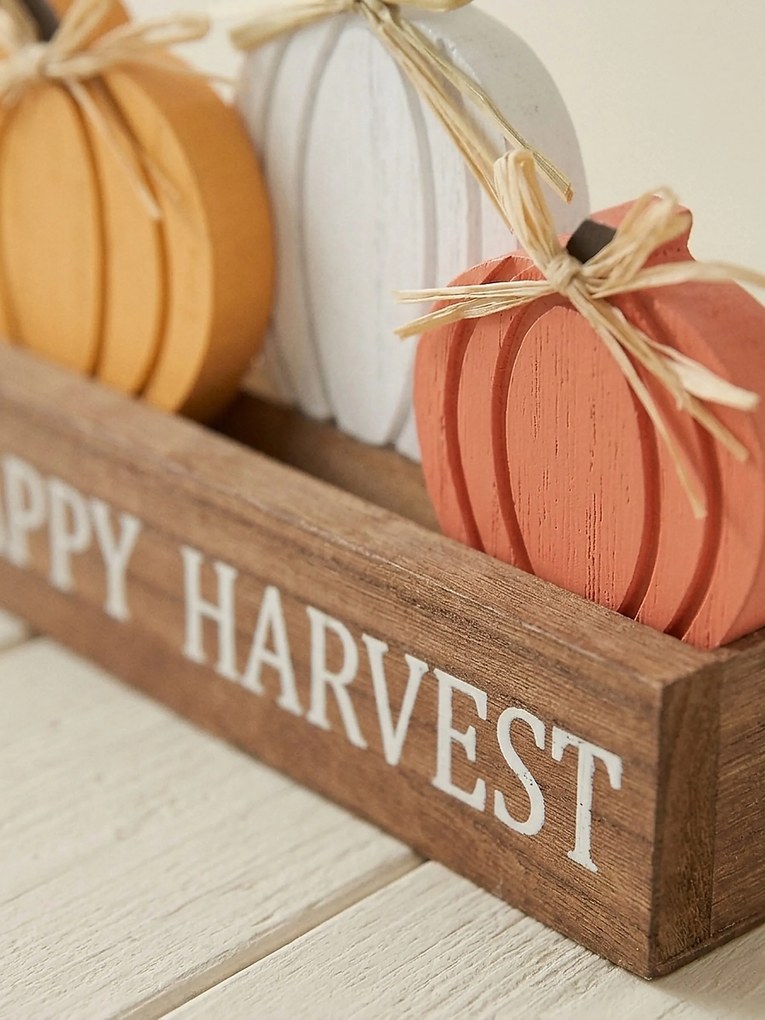 Sinsay - Stojící dekorace s motivem dýně a nápisem „Happy Harvest“ - vícebarevná