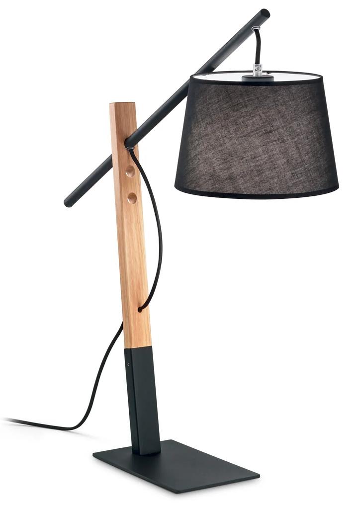 IdealLux 238388 EMINENT TL1 stolní svítidlo / lampička 230mm E27 1x60W IP20 černá Lampy a lampičky na noční stolek