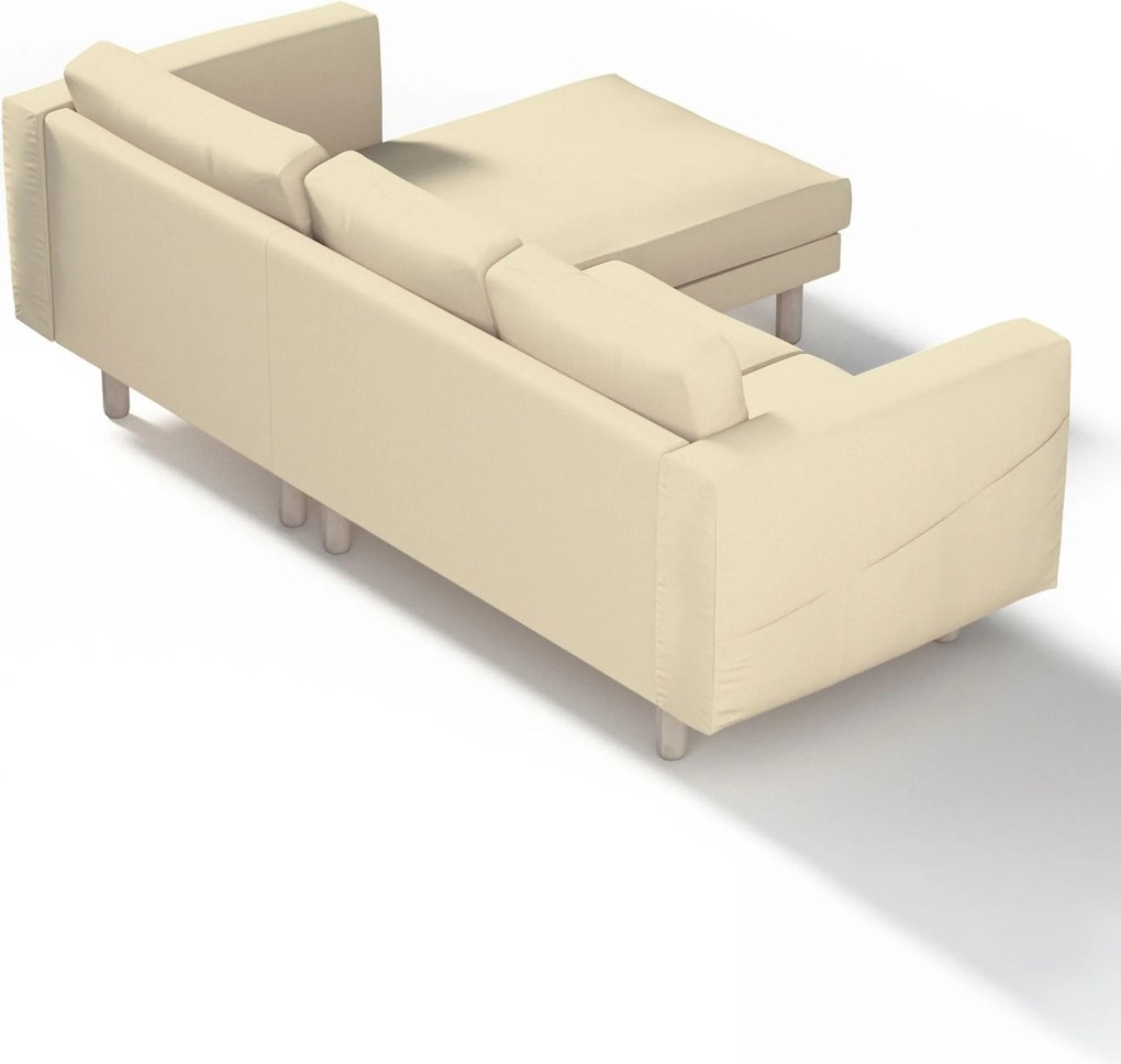 Potah na pohovku IKEA Norsborg 3-místná se šezlongem barva krémová látka lesklé, pletený vzor