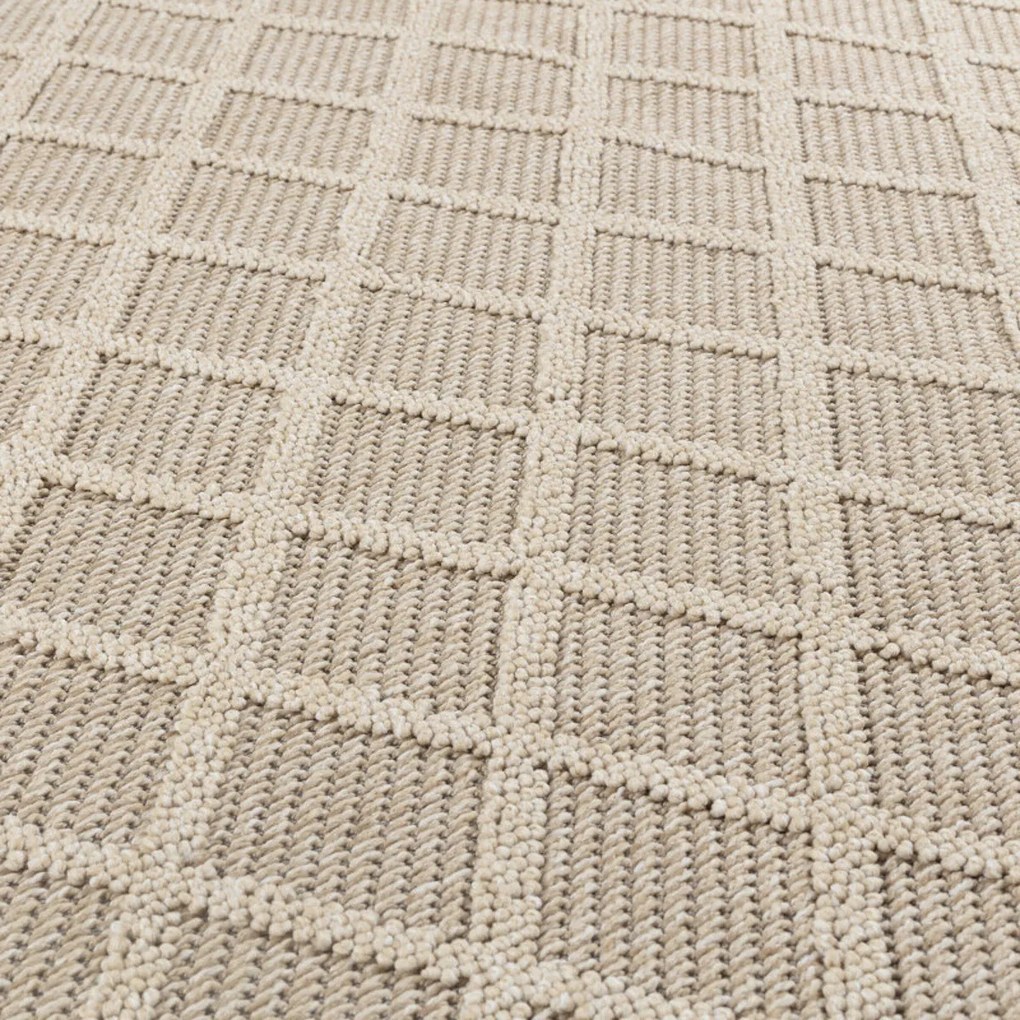 Ayyildiz, Kusový koberec Patara 4953 Beige – na ven i na doma, 80x250, béžová, chodba / předsíň