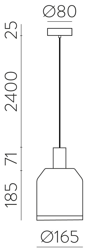 ACB Iluminacion Závěsné svítidlo TURKANA, ⌀ 16 cm, 1xE27 15W Barva: Bílá, Barva montury: Bílá