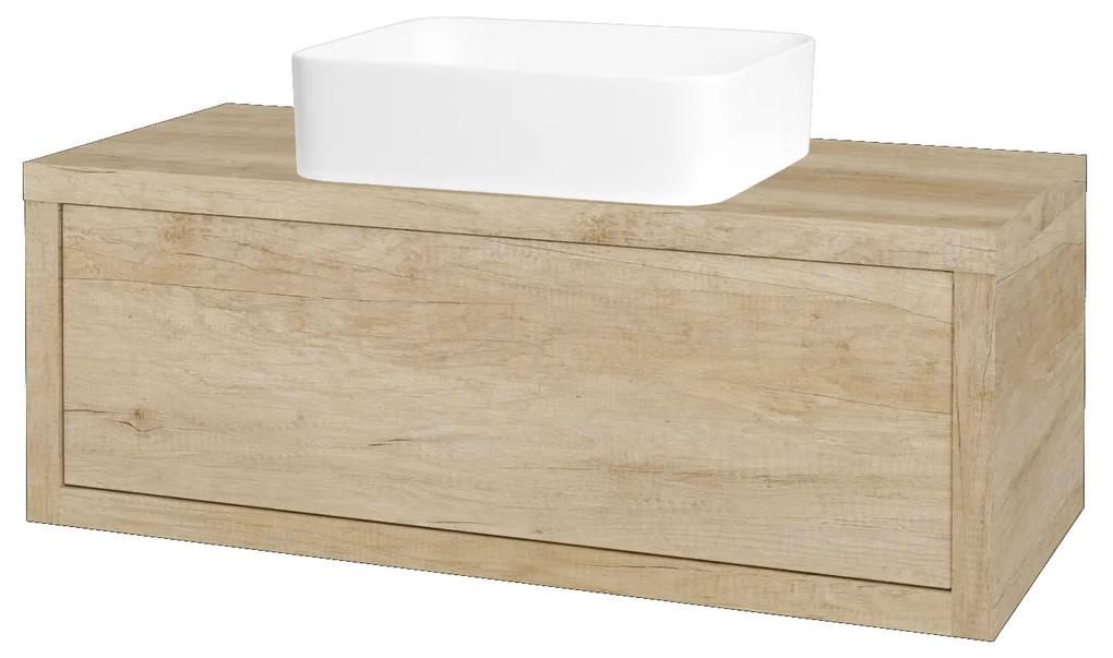 Dřevojas Koupelnová skříň STORM SZZ 100 (umyvadlo Joy) Varianta: M01 Bílá mat / L01 Bílá vysoký lesk