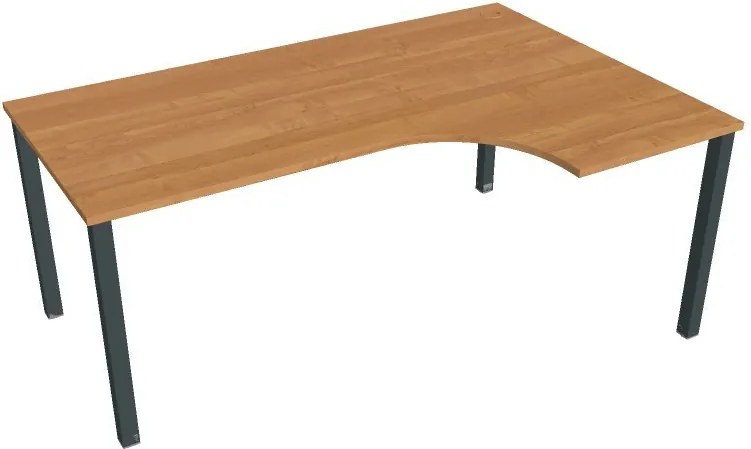 Kancelářský stůl Hobis Ergo levý UE180060L, deskaakát, bílá RAL 9016