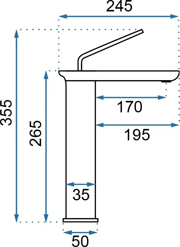 Rea Modo - Vysoká umyvadlová baterie, Černá, REA-B5664