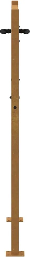 Zahradní branka 100 x 125 cm corten ocel bambusový design 153240