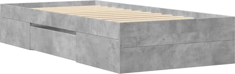Rám postele betonově šedý 90 x 190 cm kompozitní dřevo 3295523