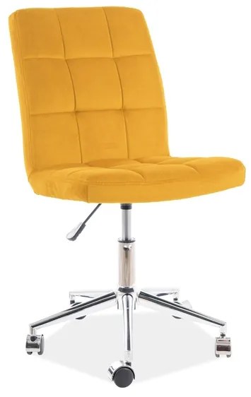 Expedo Dětská židle KEDE Q-020 VELVET, 45x87-97x40, bluvel 68, žlutá