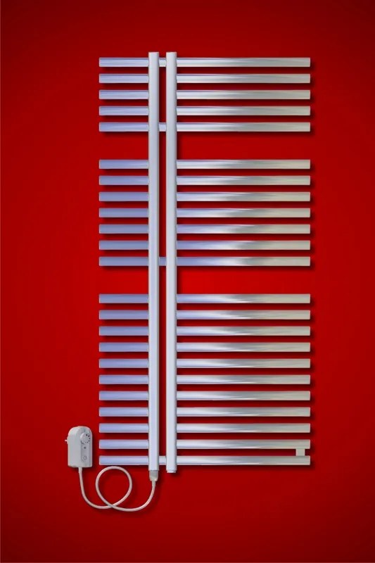 ELVL Elektrický koupelnový radiátor KR.ER 600 x 800 mm, Metalická stříbrná