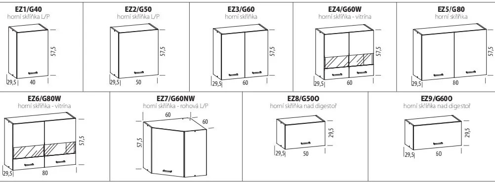Kuchyňská linka ELIZA 240 tmavá
