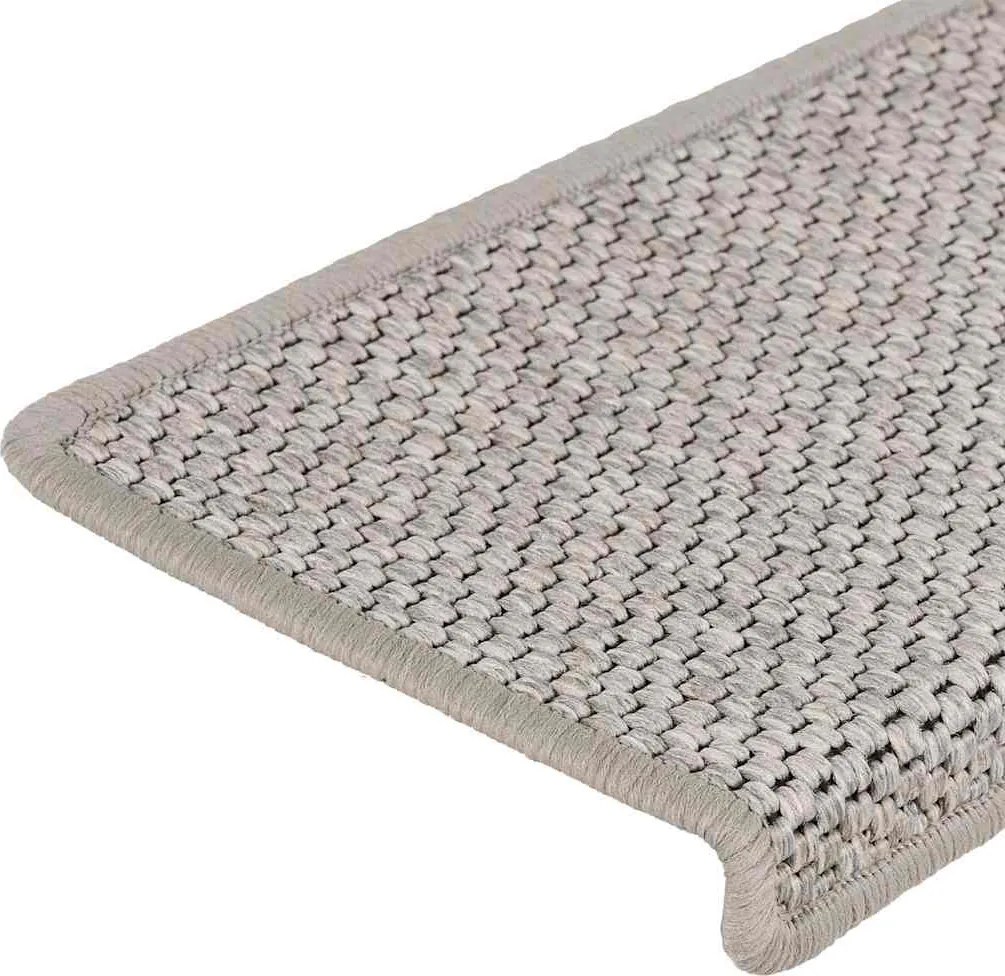 Samolepící nášlapy na schody vzhled sisal 15 ks 65x21x4 cm 326883