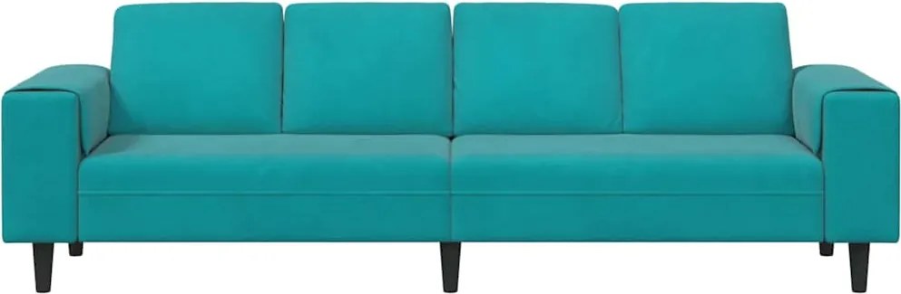 Pohovka do obývacího pokoje Tyrkysová 250 x 188 x 76 cm 3335099