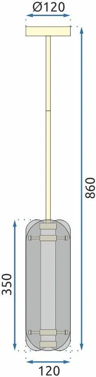 Toolight Toolight, LED stropní svítidlo 25W, APP1676-CP, černá-zlatá, OSW-06407