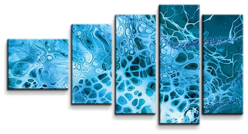 Sablio Obraz - 5-dílný Magická modrá - 100x60 cm