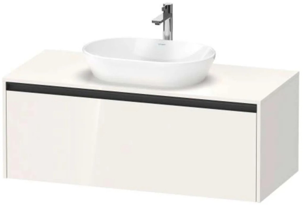 Duravit Ketho.2 - Umyvadlová skříňka s výřezem 46x120x55 cm, 1 zásuvka, lesklá bílá K24887022220000