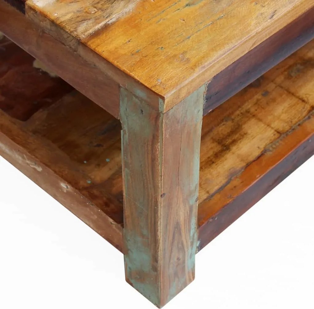 vidaXL Konferenční stolek masivní recyklované dřevo 90x45x35 cm [243322]