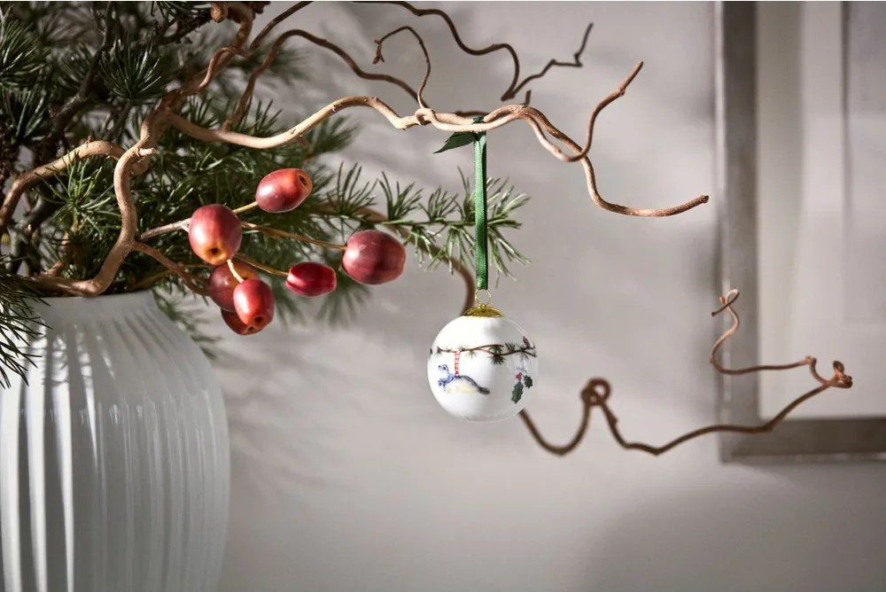 Porcelánová ručně malovaná vánoční ozdoba ø 6 cm Hammershøi Christmas – Kähler Design
