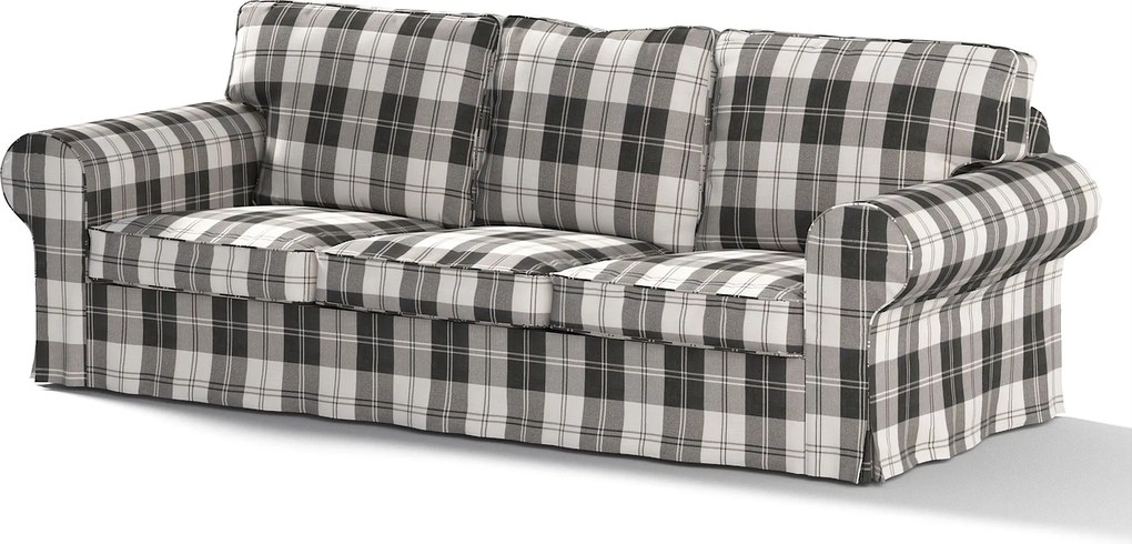 Potah na pohovku IKEA  Ektorp 3-místná, nerozkládací barva černá látka pletený vzor, vzorované