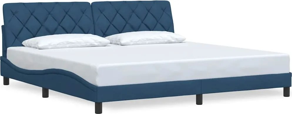 Rám postele bez matrace modrý 200 x 200 cm textil 3310628