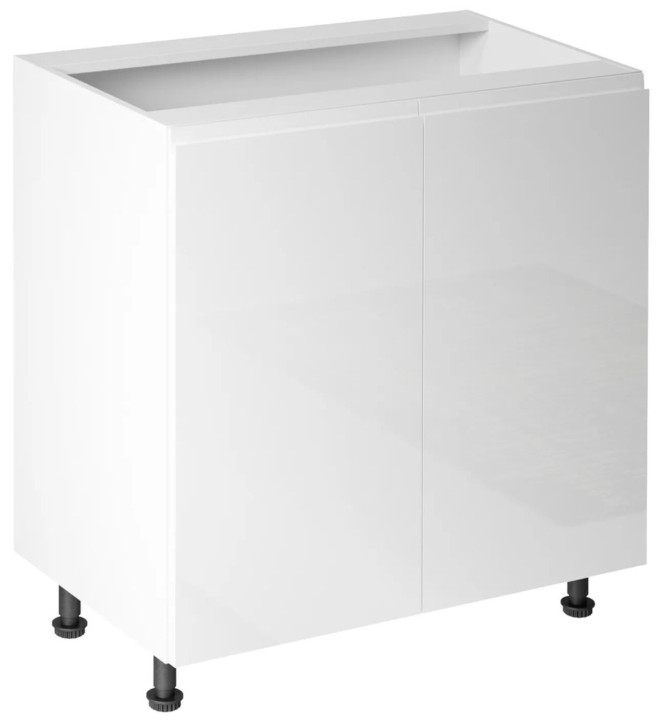 D80 dolní dvoudveřová skříňka kuchyň Aspen Barva dvířek: Bílá lesk