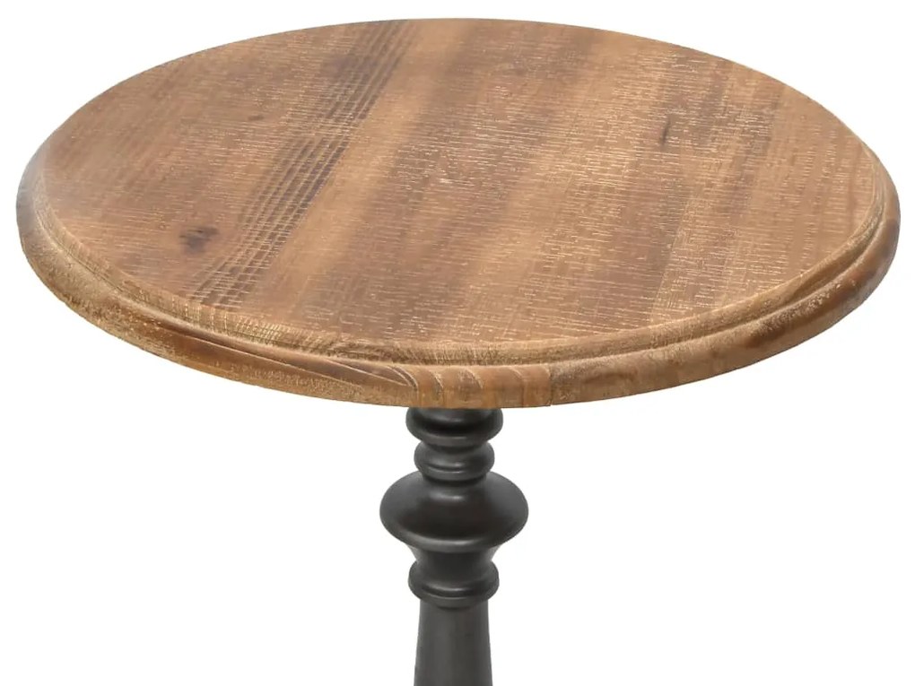 Koncový stolek z masivního jedlového dřeva 40 x 64 cm hnědý - Default Title