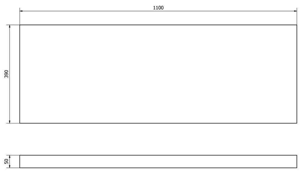 Sapho AVICE deska 110x39cm, dub Rover AV1114