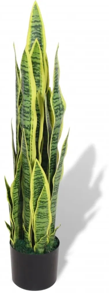 244427 vidaXL Umělá rostlina sansevieria s květináčem 90 cm zelená