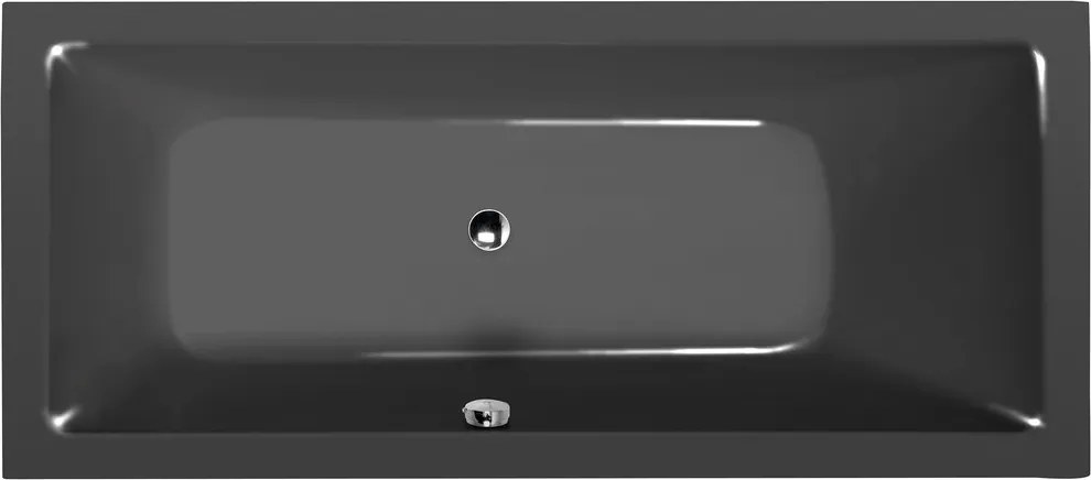 Polysan Mimoa obdélníková vana 170 x 80 x 39 cm akrylát šedá 71713.30
