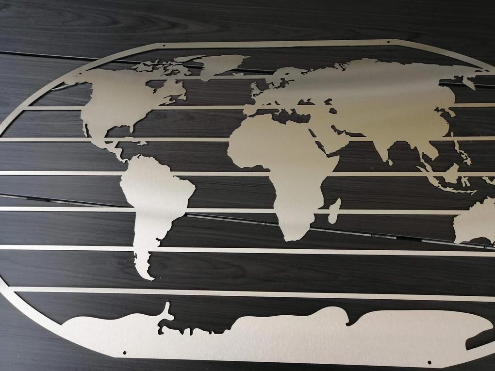 Obraz na zeď - mapa světa Velikost: 120 x 65 cm