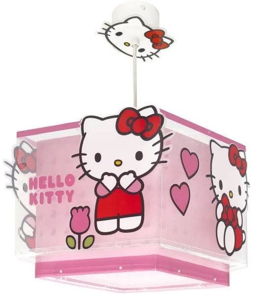 Dalber 73262 - Dětský lustr HELLO KITTY 1xE27/15W/230V růžová