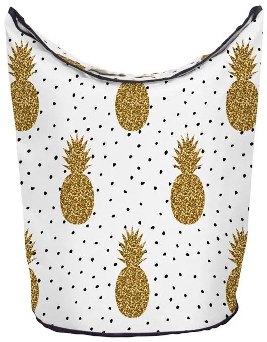 Koš na prádlo gold pineapples (60l)