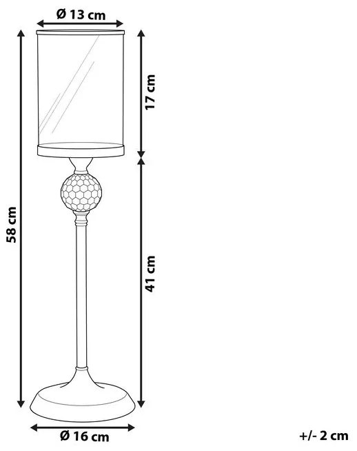 Svícen stříbrný 58 cm COTUI Beliani