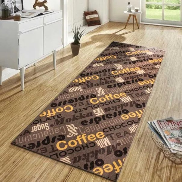Breno Kusový koberec CAPPUCCINO 44, 67x180 cm, Hnědá