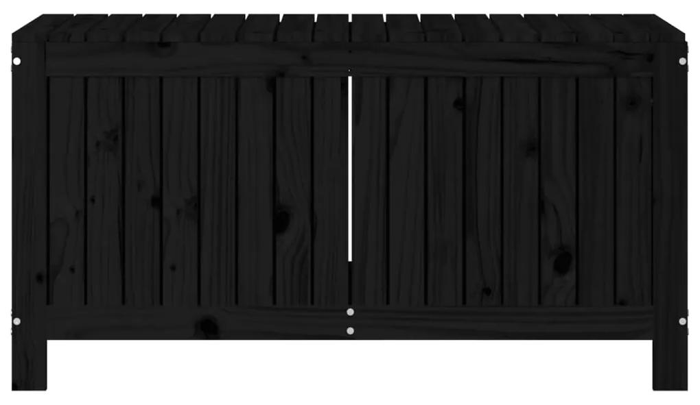 Zahradní úložný box černý 115 x 49 x 60 cm masivní borové dřevo,  823840