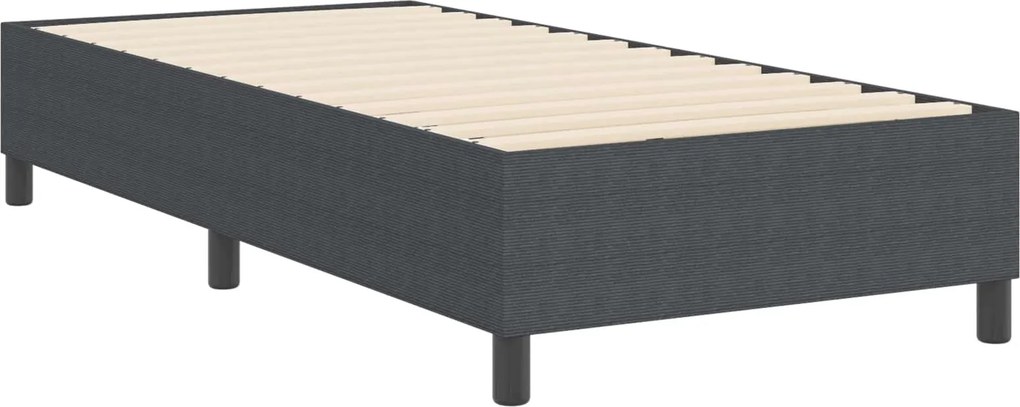 Rám platformy Tmavě šedá 100 x 200 cm Žebrovaná látka 3337393