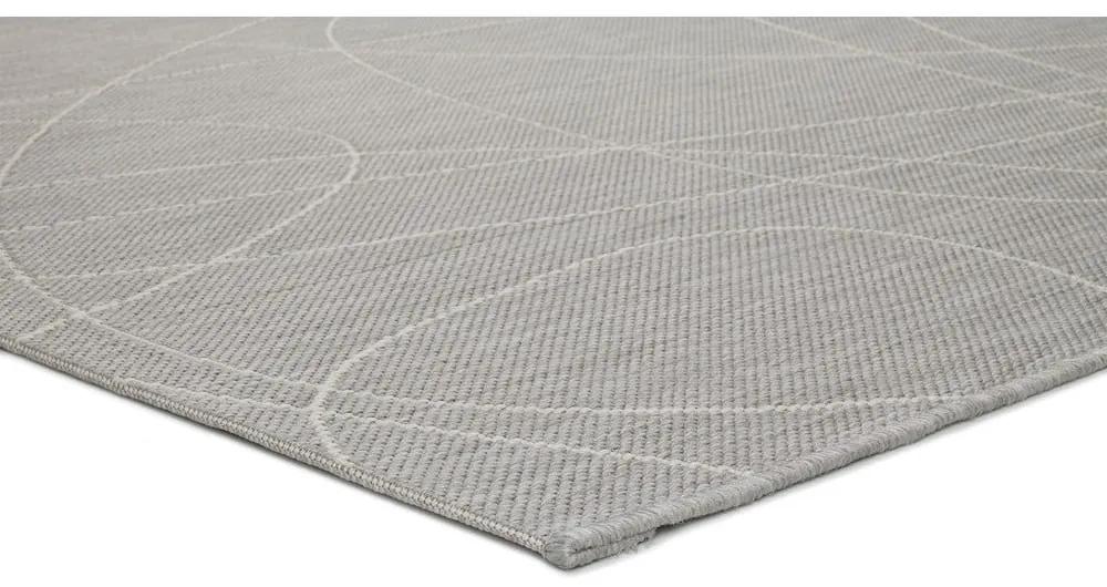 Šedý venkovní koberec Universal Hibis Line, 80 x 150 cm